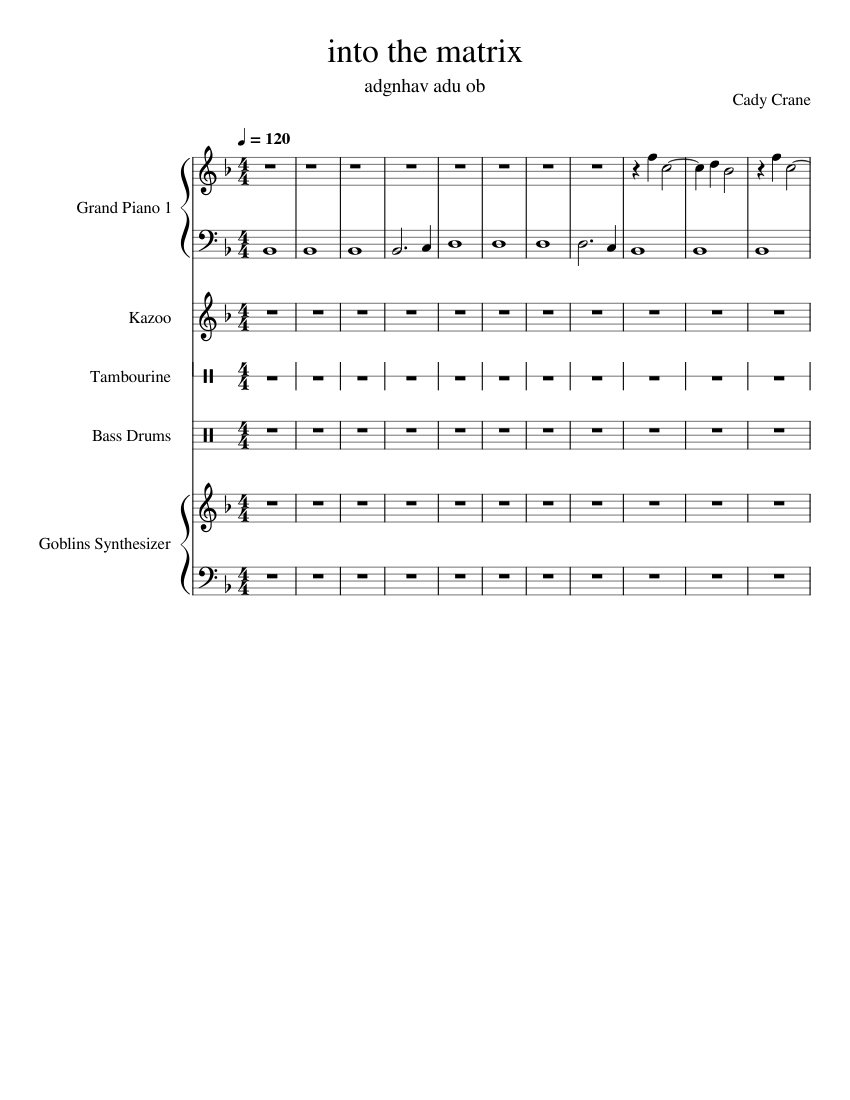 Perspective Sheet music for Piano, Kazoo, Tambourine, Bass drum & more ...