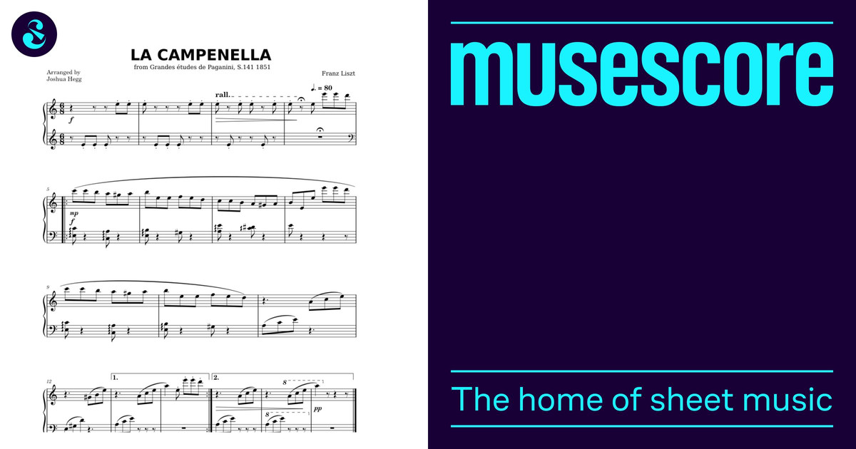 La Campanella – Franz Lizst La Campenella Sheet music for Piano (Solo) Easy | Musescore.com