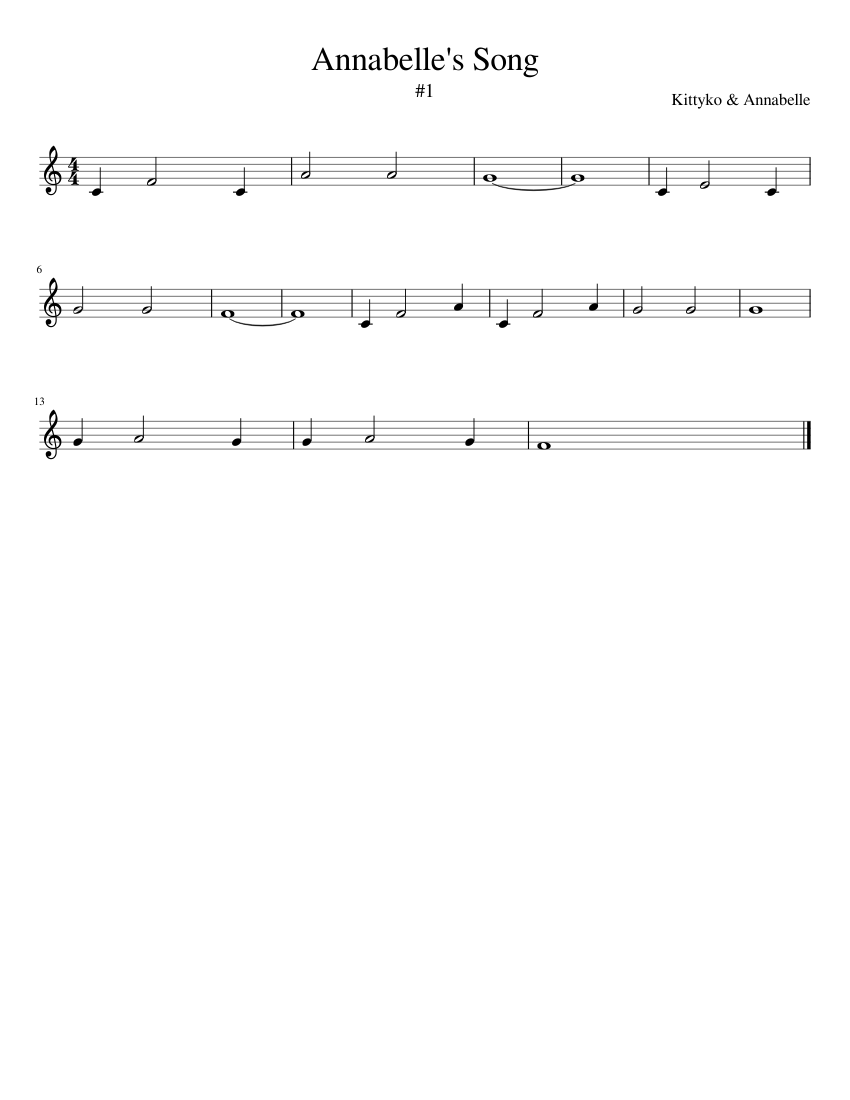 Annabelle s Song Sheet music for Piano (Solo) | Musescore.com