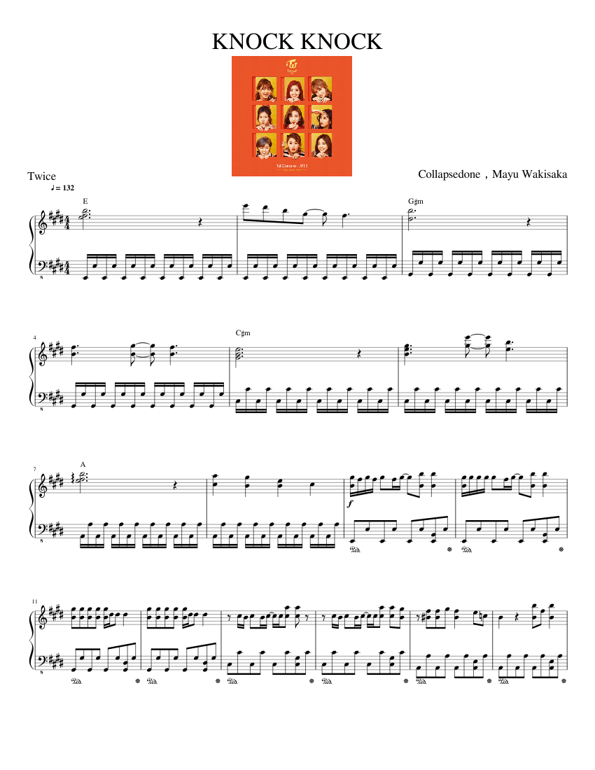 KNOCK KNOCK-TWICE Sheet Music for Piano (Piano Duo) | MuseScore.com
