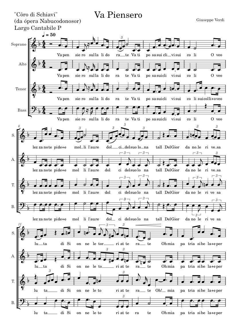 Va pensiero (Chorus of the Hebrew Slaves) – Giuseppe Verdi Va Piensero ...