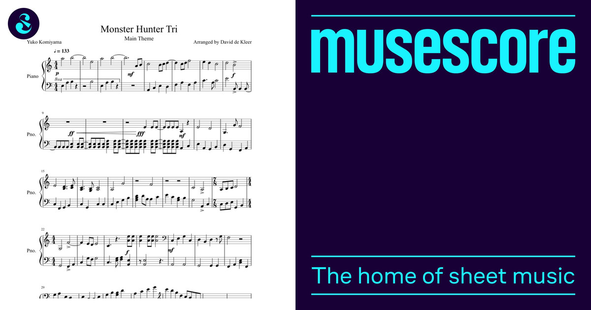 Monster Hunter Tri - Main Theme Sheet music for Piano (Solo ...