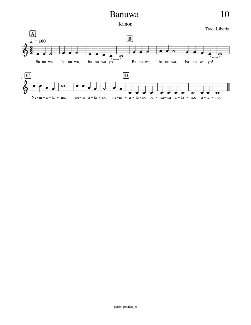 10 Banuwa Sheet music for Piano (Solo) | Musescore.com