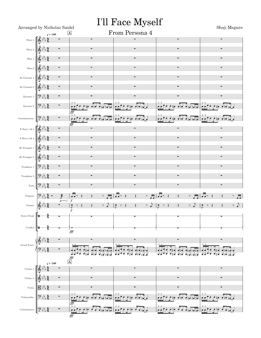 I'll Face Myself (From Persona 4) - Shoji Meguro Sheet Music for Piano ...