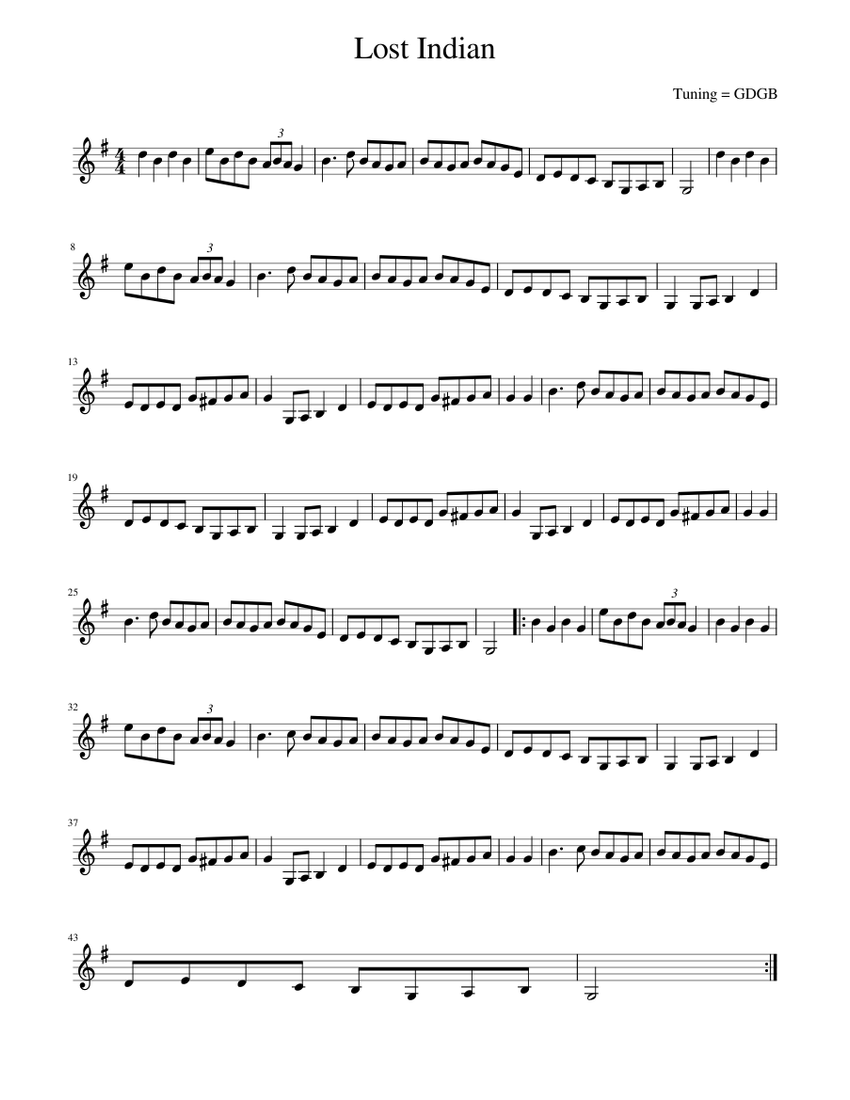 Lost Indian Sheet music for Piano (Solo) Easy | Musescore.com