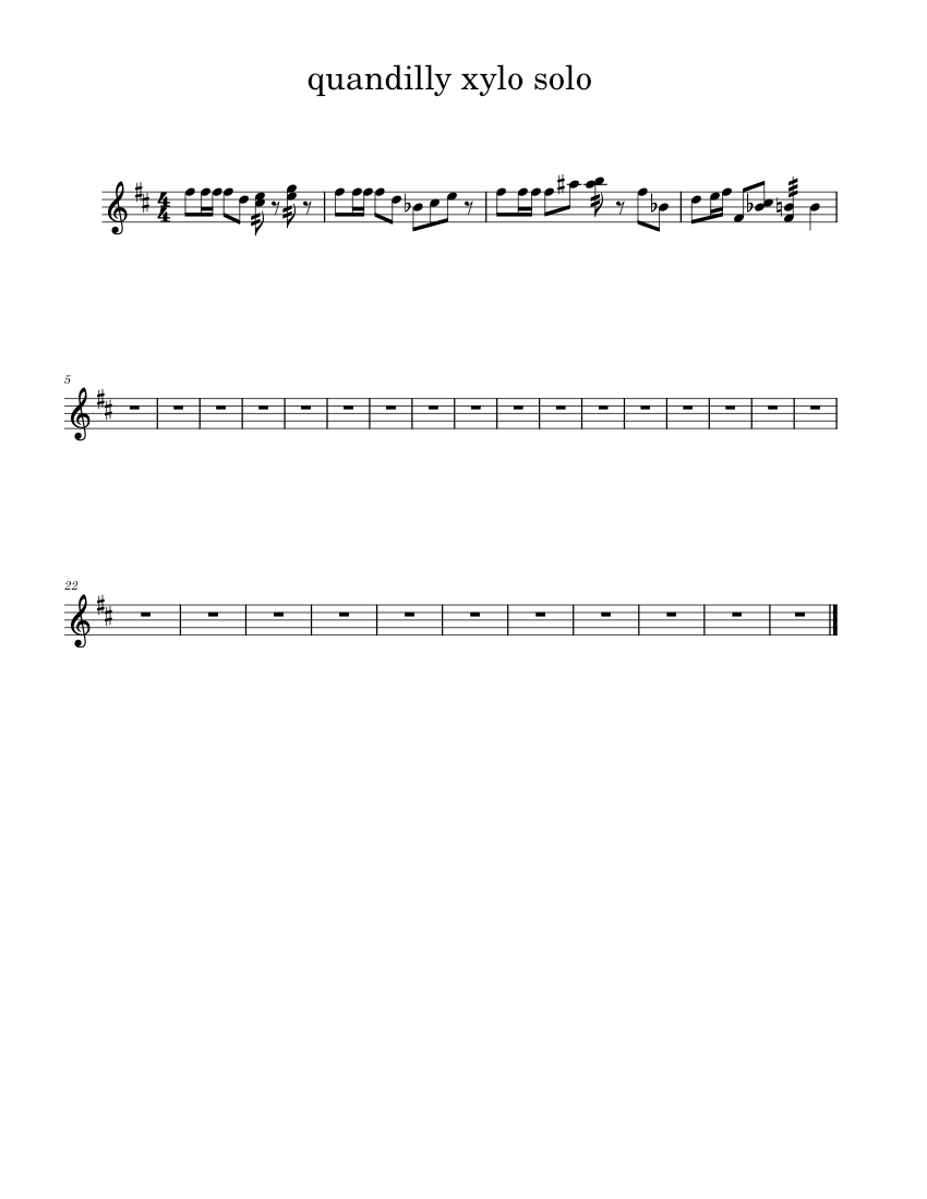 quandilly_xylo_solo Sheet music for Xylophone (Solo) | Musescore.com