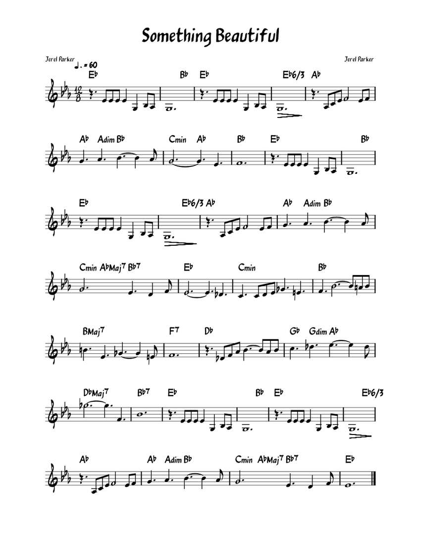Something Beautiful Sheet music for Piano (Jazz Band) Easy | Musescore.com