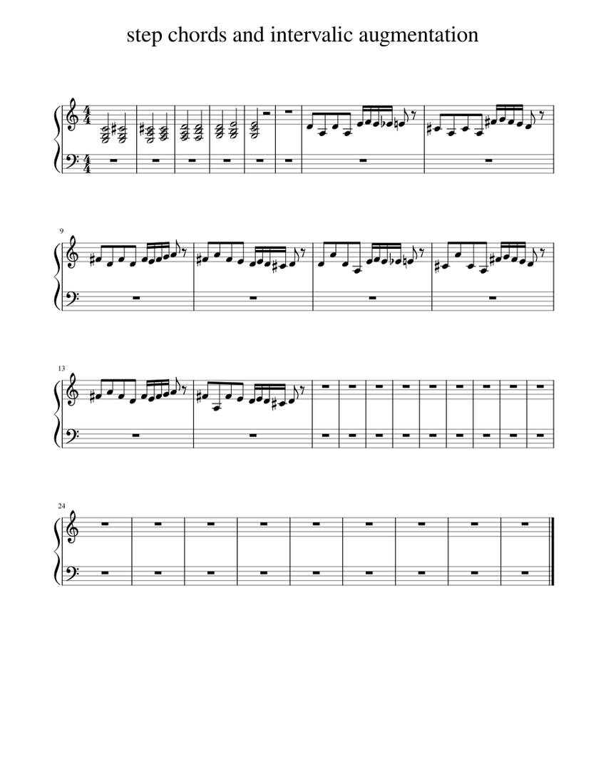 step chords Sheet music for Piano (Solo) Easy | Musescore.com