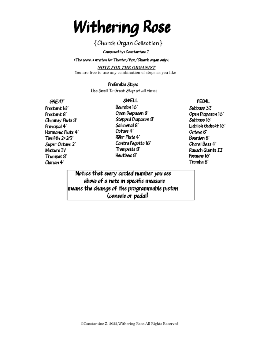 Withering Rose-Constantine Z. - piano tutorial