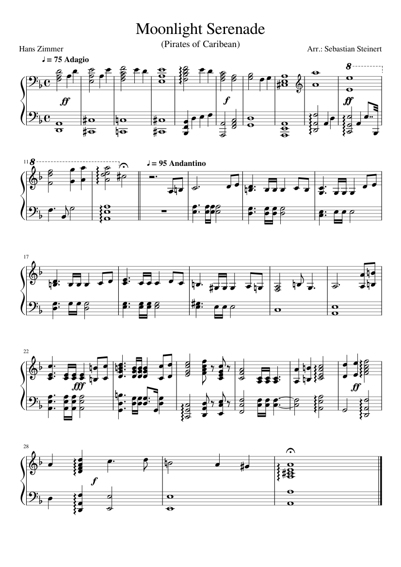 Moonlight Serenade Sheet Music for Piano (Solo) | MuseScore.com