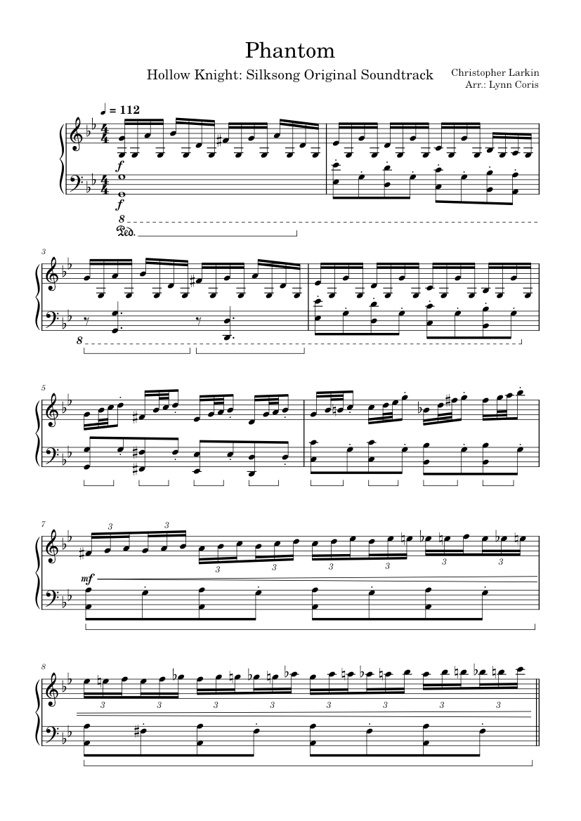 Phantom – Christopher Larkin Sheet Music for Piano (Solo) | MuseScore.com