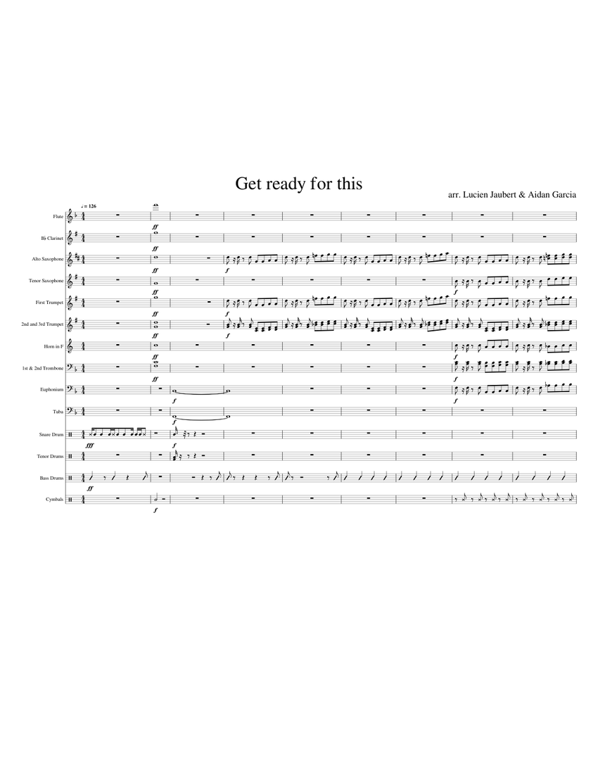 Get_ready_for_this Sheet music for Trombone, Euphonium, Tuba, Flute ...