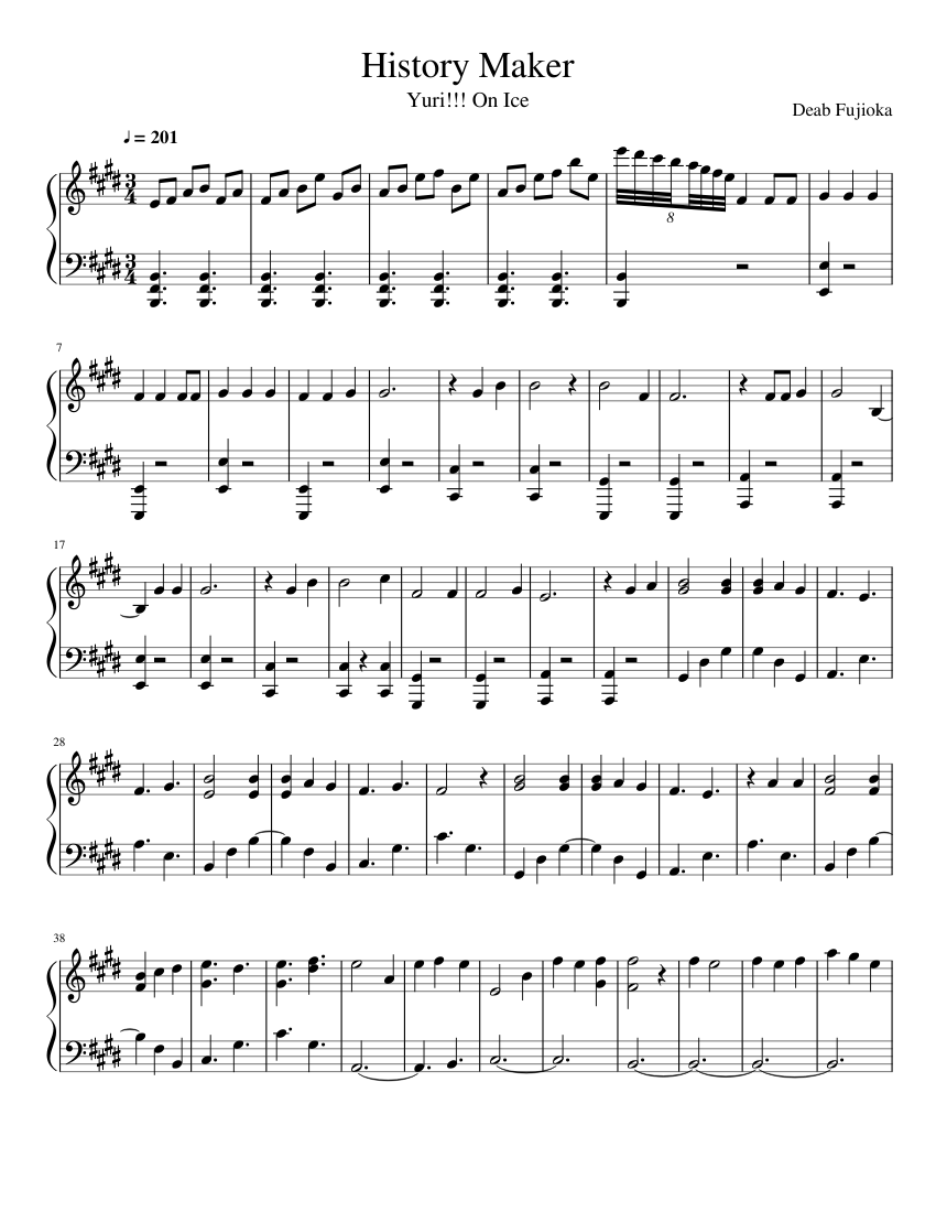 History Maker Sheet music for Piano (Solo) | Musescore.com