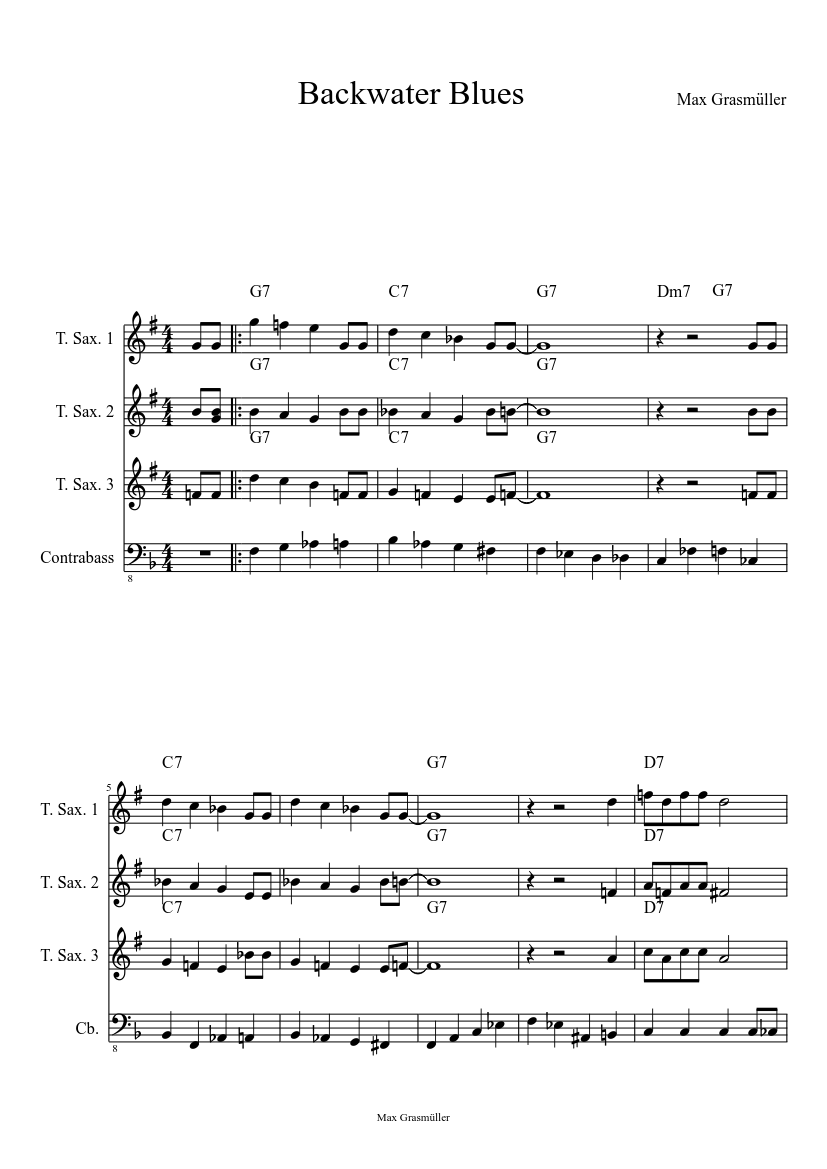 Backwater Blues Sheet music for Woodwinds (other) (Solo) | Musescore.com