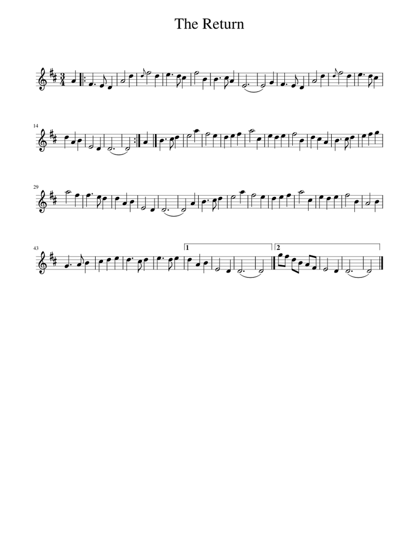 The Return Sheet music for Piano (Solo) | Musescore.com