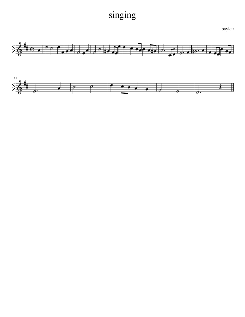 singing Sheet music for Piano (Solo) Easy | Musescore.com