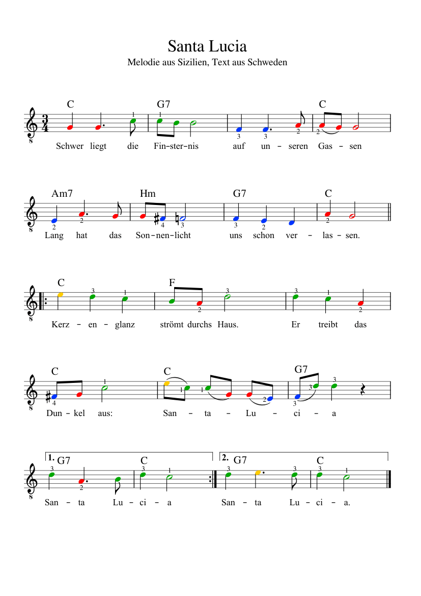 Santa Lucia Sheet music for Guitar (Solo) | Musescore.com
