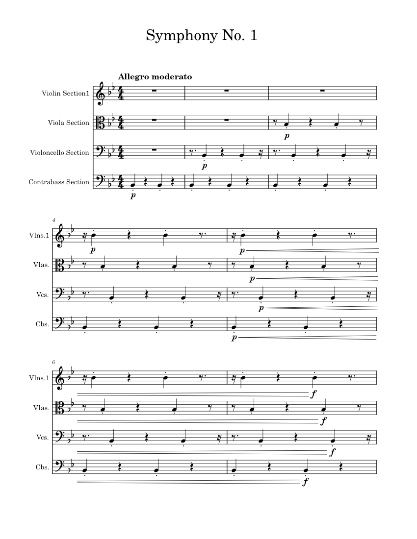 Symphony No. 1 Sheet music for Strings group (Chamber Orchestra ...