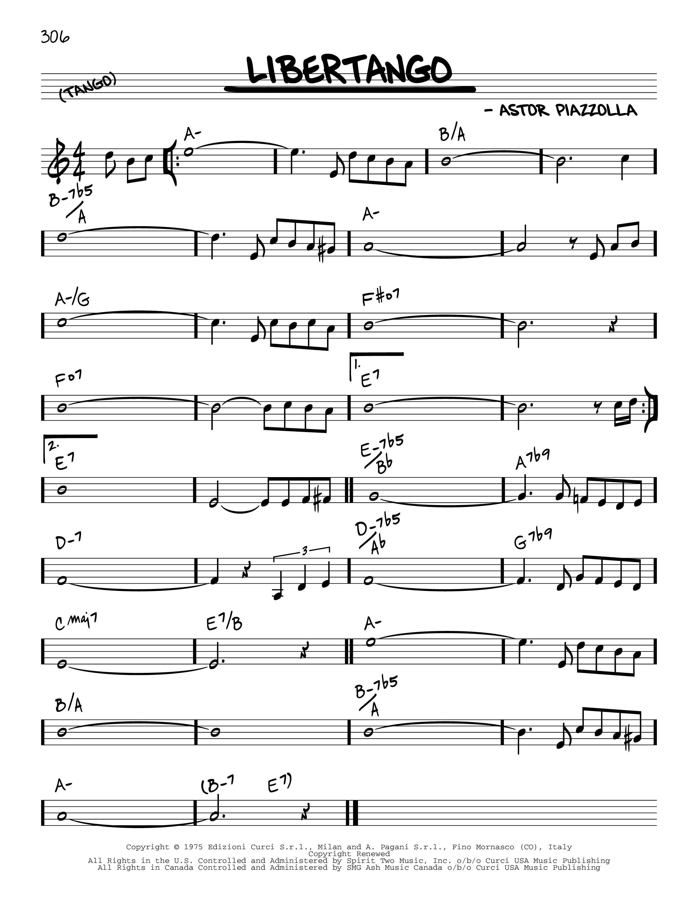 Play Official version of Libertango Sheet Music by Astor Piazzolla for ...