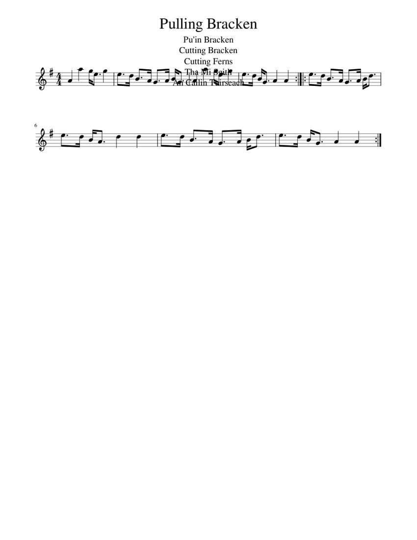 Pulling Bracken Sheet music for Piano (Solo) Easy | Musescore.com