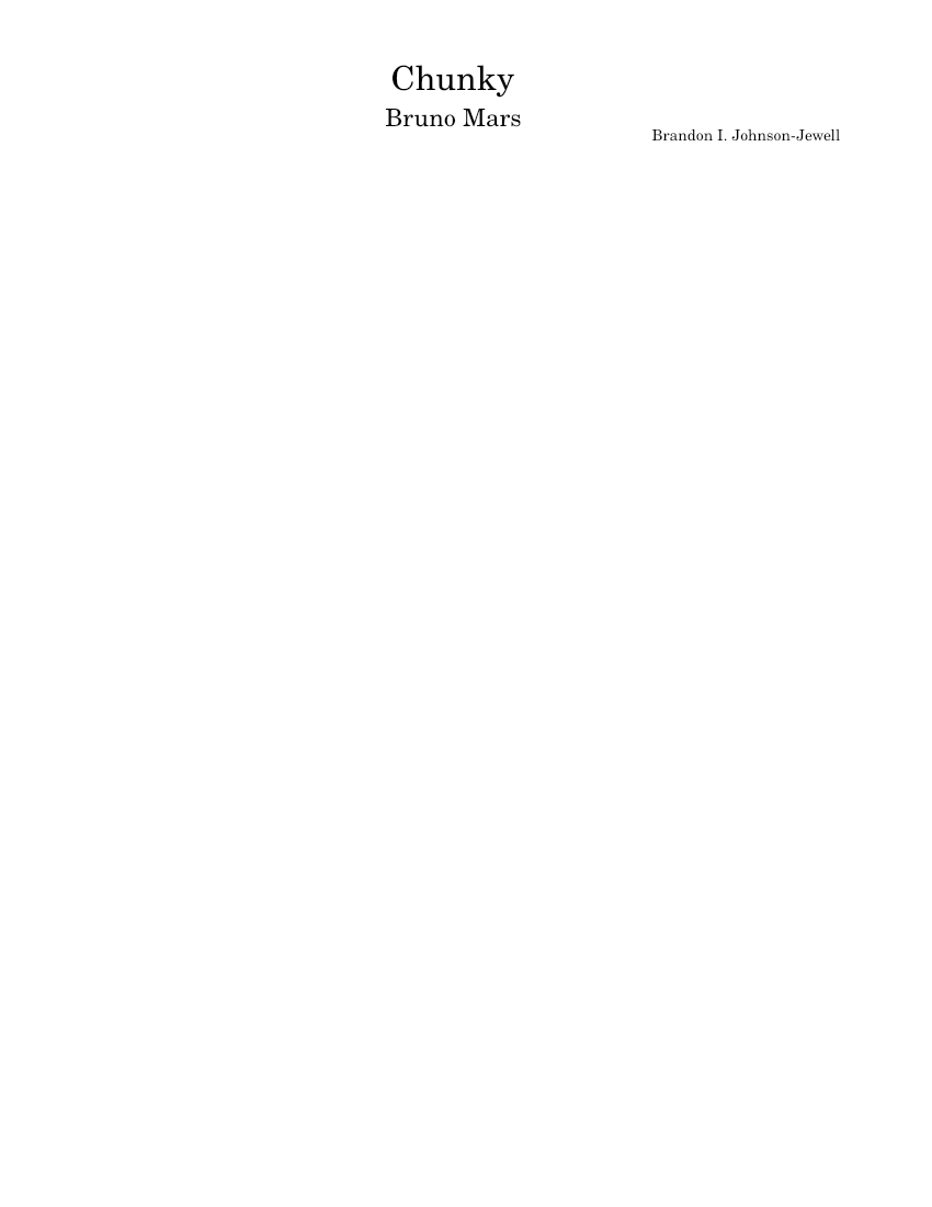 Chunky – Bruno Mars Sheet music for Trombone, Euphonium, Mellophone ...