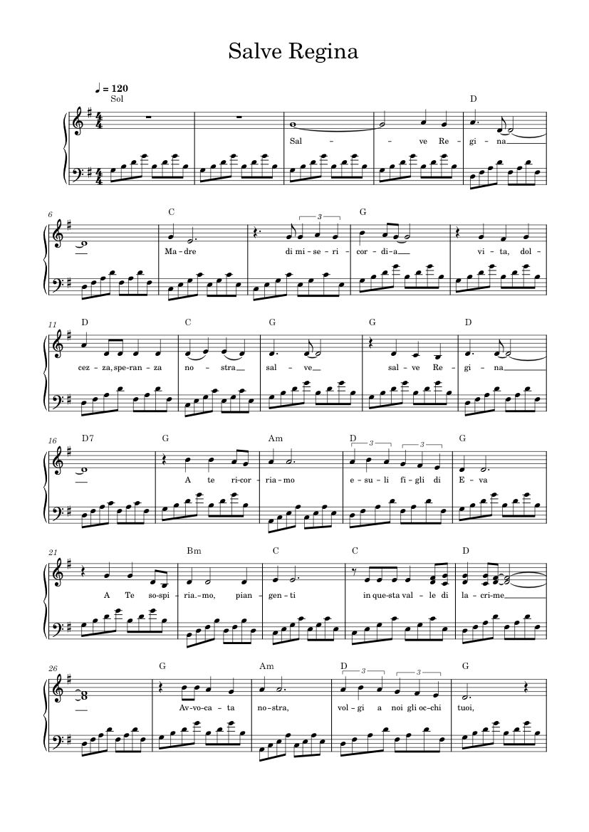 Salve Regina – Rns Sheet music for Piano (Solo) | Musescore.com