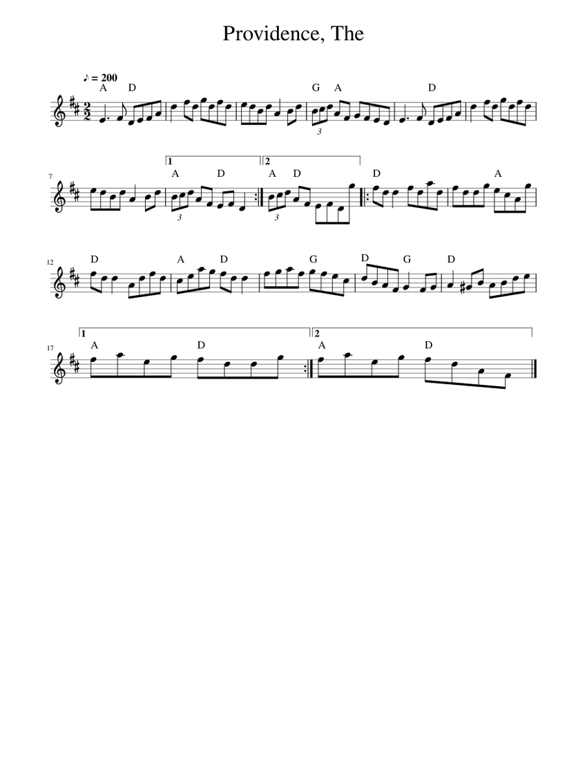 The Providence Sheet music for Piano (Solo) Easy | Musescore.com