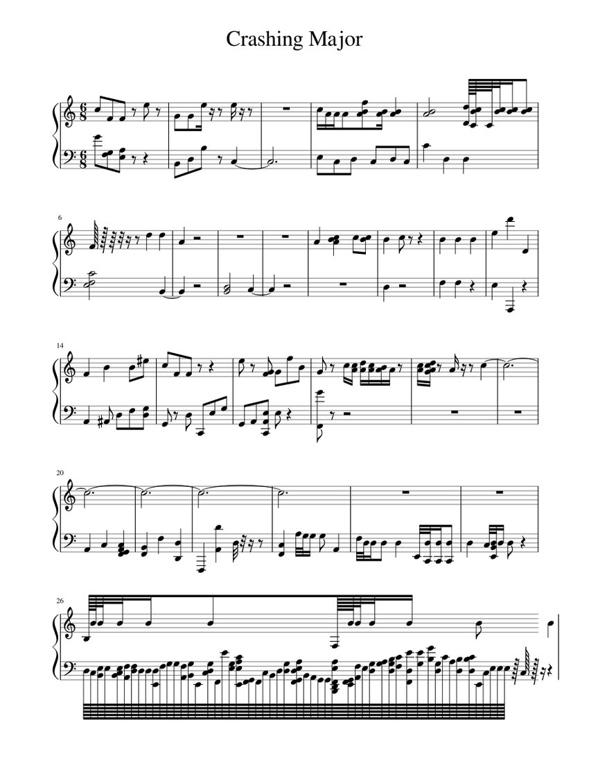 Crashing Major Sheet music for Piano (Concert Band) | Musescore.com