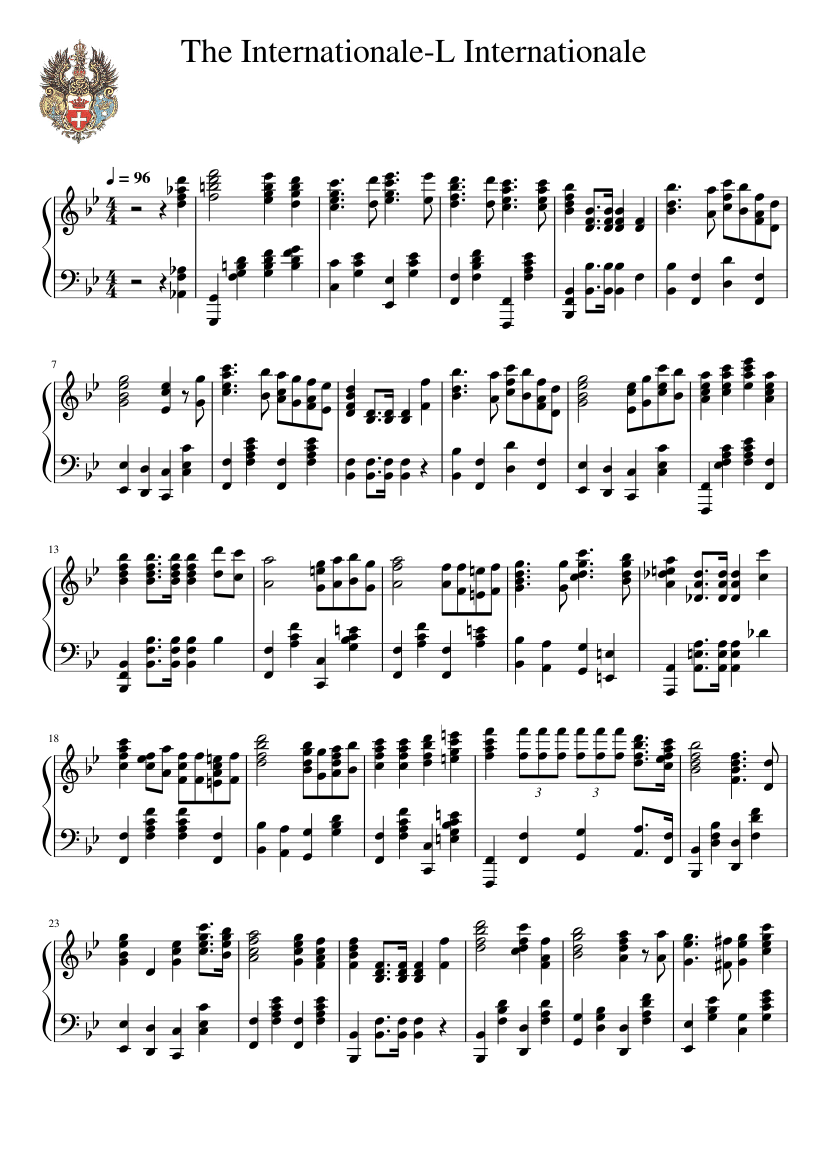 The Internationale Sheet music for Piano (Solo) | Musescore.com