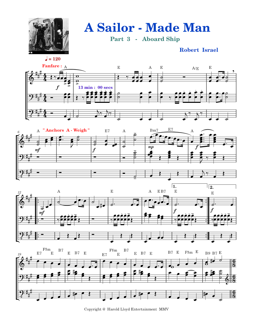 A Sailor-Made Man – Robert Israel Sheet music for Piano (Solo ...