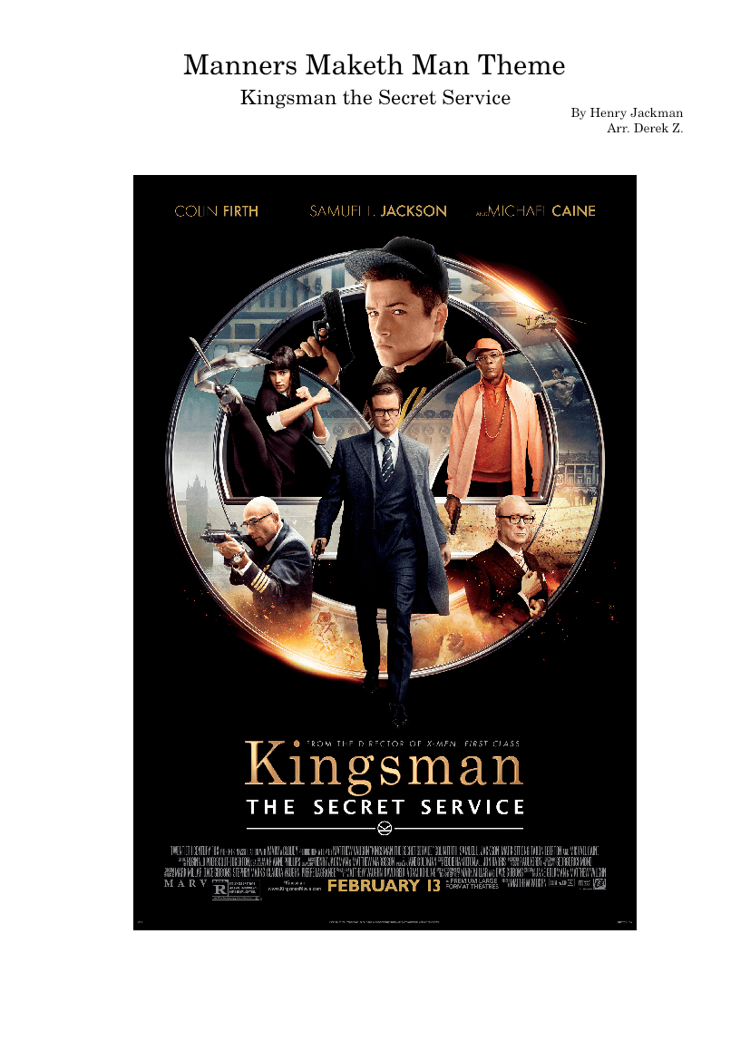Manners Maketh Man Theme (Kingsman the Secret Service) - By Henry ...