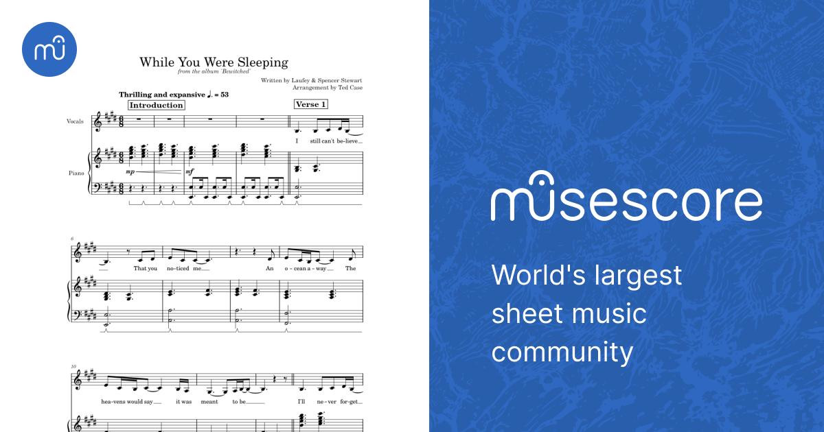 While You Were Sleeping – Laufey 'Bewitched' (Official Piano-Voice Sheet) Sheet music for Piano ...