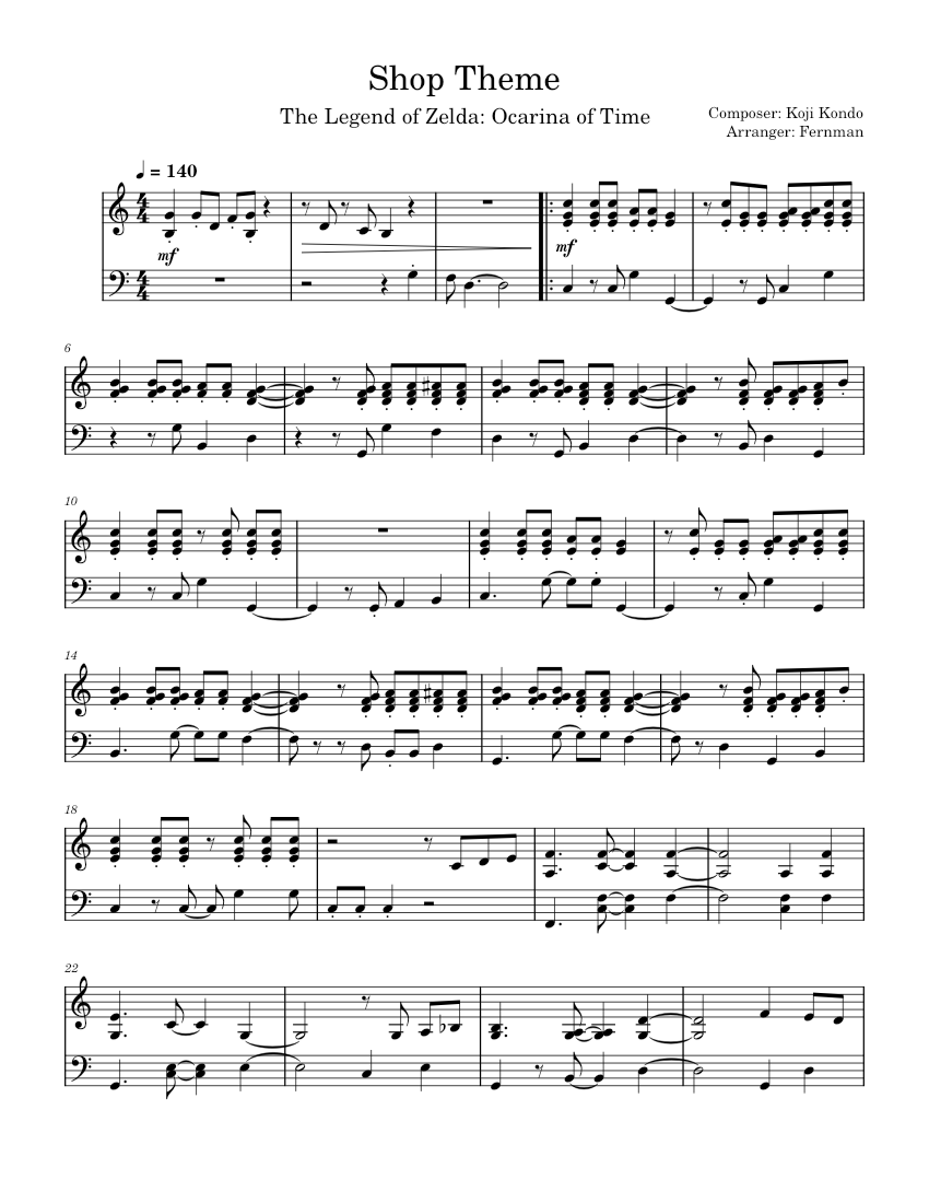 Shop Theme - Ocarina of Time - The Legend of Zelda – Koji Kondo OOT ...