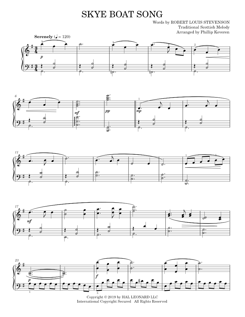 Play Official version of The skye boat song sheet music by Misc ...