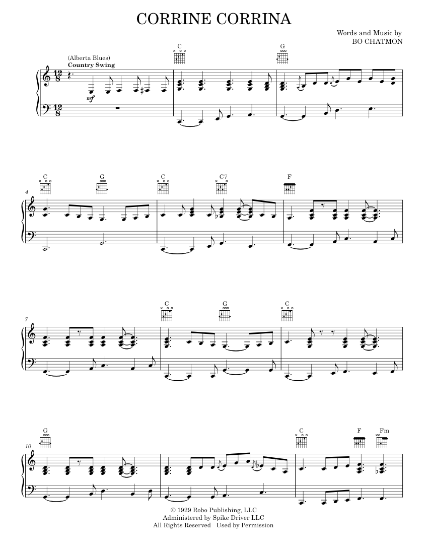 alberta Sheet music for Piano, Vocals by Eric Clapton Official ...