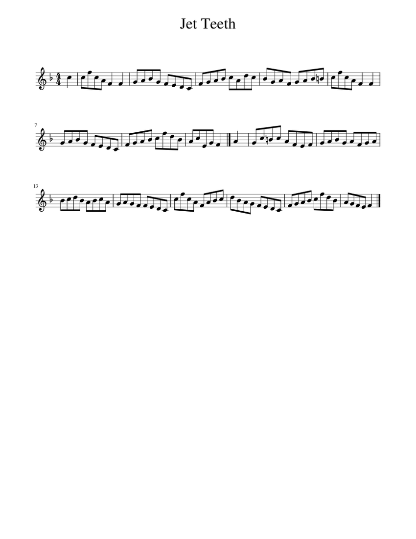 Jet Teeth Sheet music for Piano (Solo) | Musescore.com