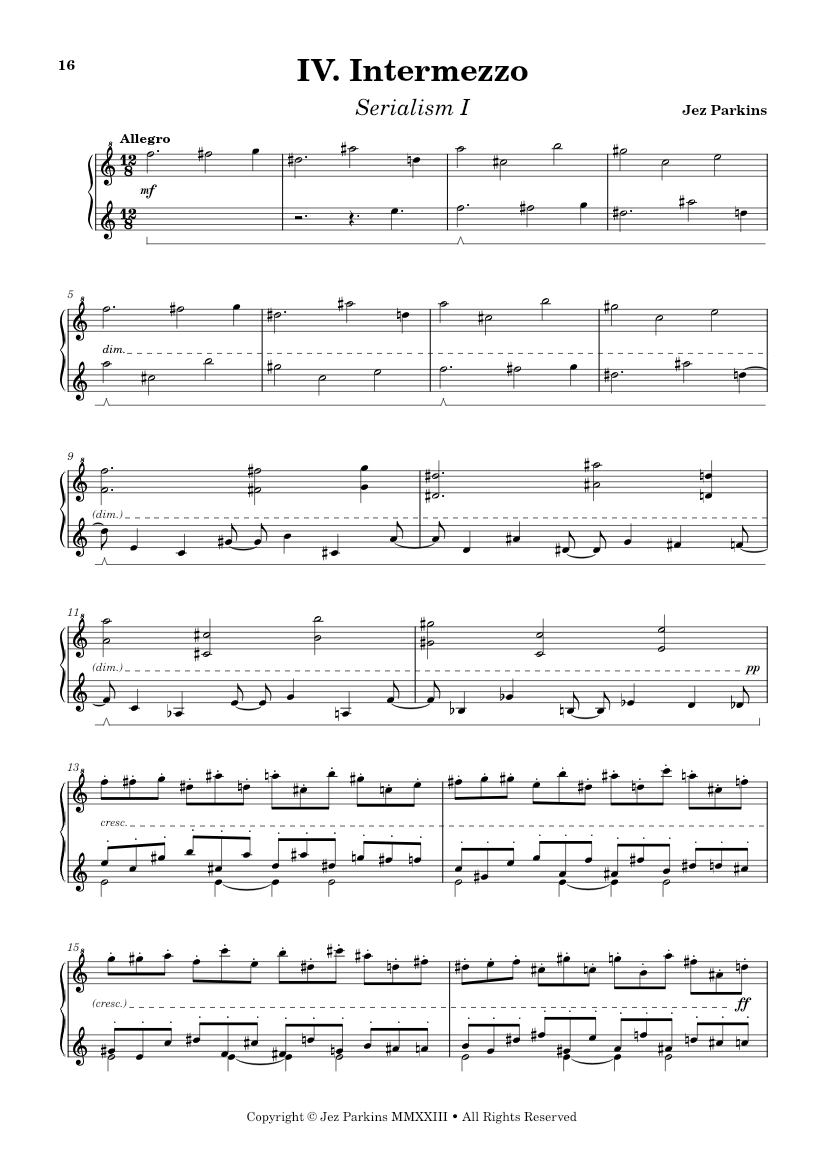 Intermezzo Sheet music for Piano (Solo) | Musescore.com