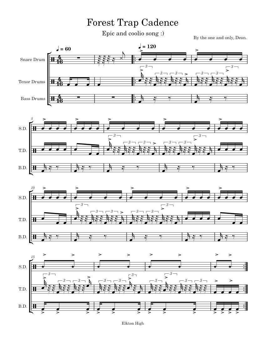 Forest Trap Cadence Sheet music for Synthesizer, Trumpet other ...
