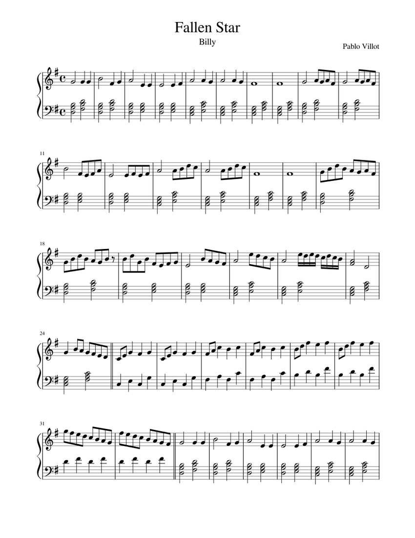 Billy Theme Sheet music for Piano (Solo) | Musescore.com