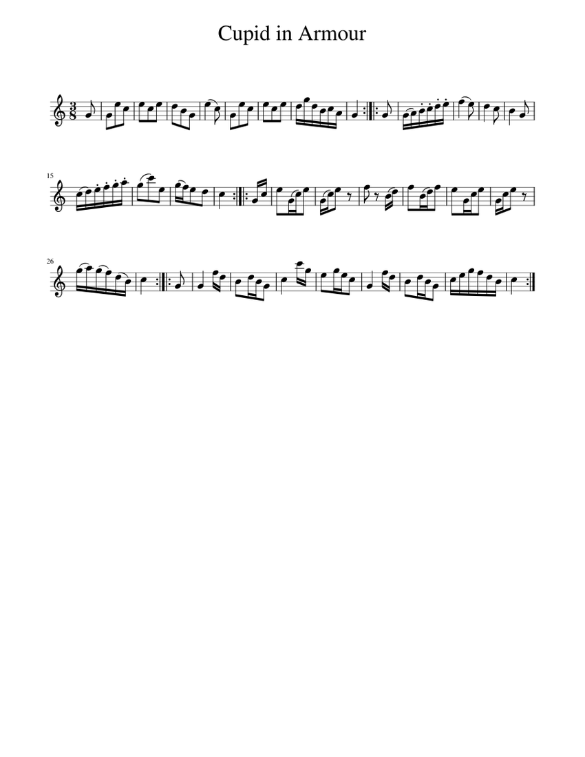 Cupid in Armour Sheet music for Piano (Solo) Easy | Musescore.com