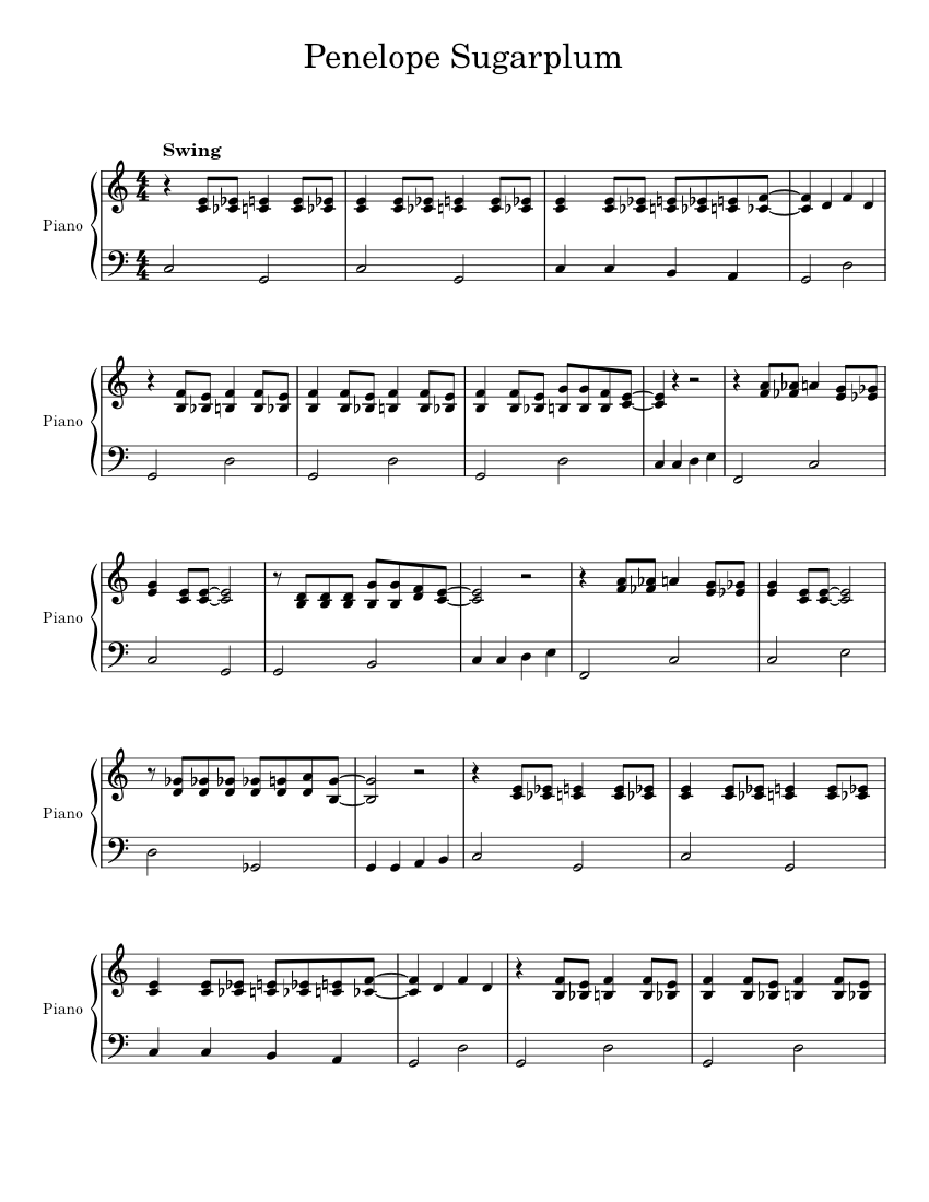 Penelope Sugarplum Sheet music for Piano (Solo) | Musescore.com