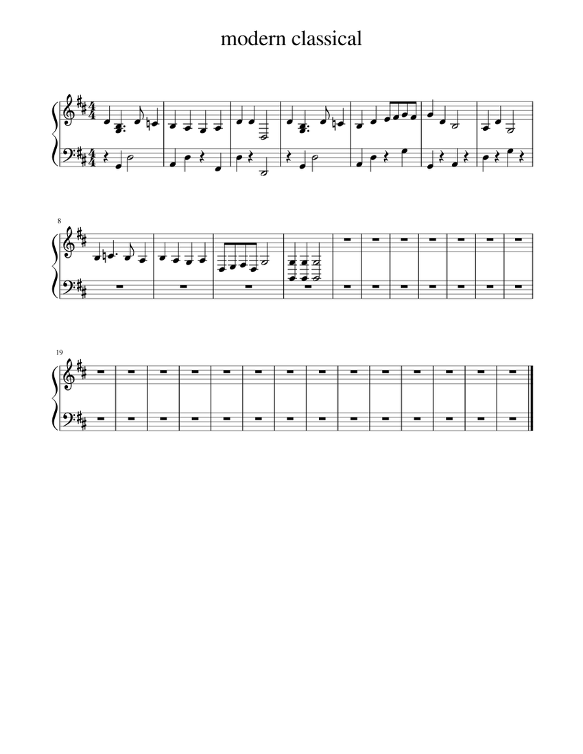 modern classical Sheet music for Piano (Solo) Easy | Musescore.com