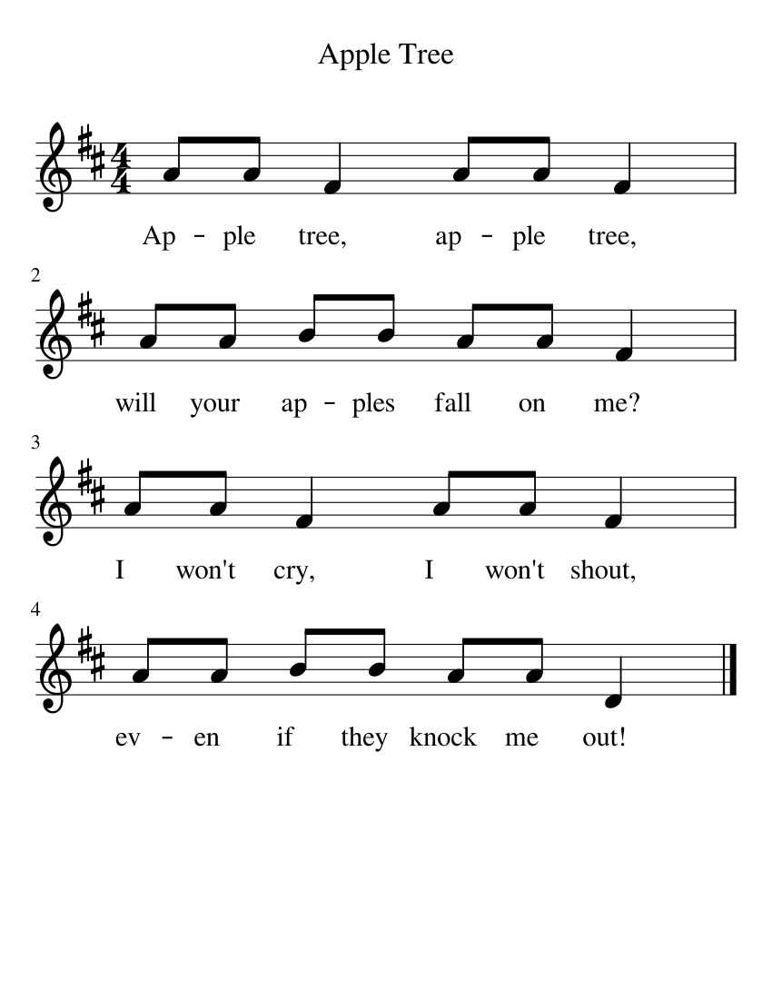 Apple Tree – Misc tunes Sheet music for Piano (Solo) | Musescore.com