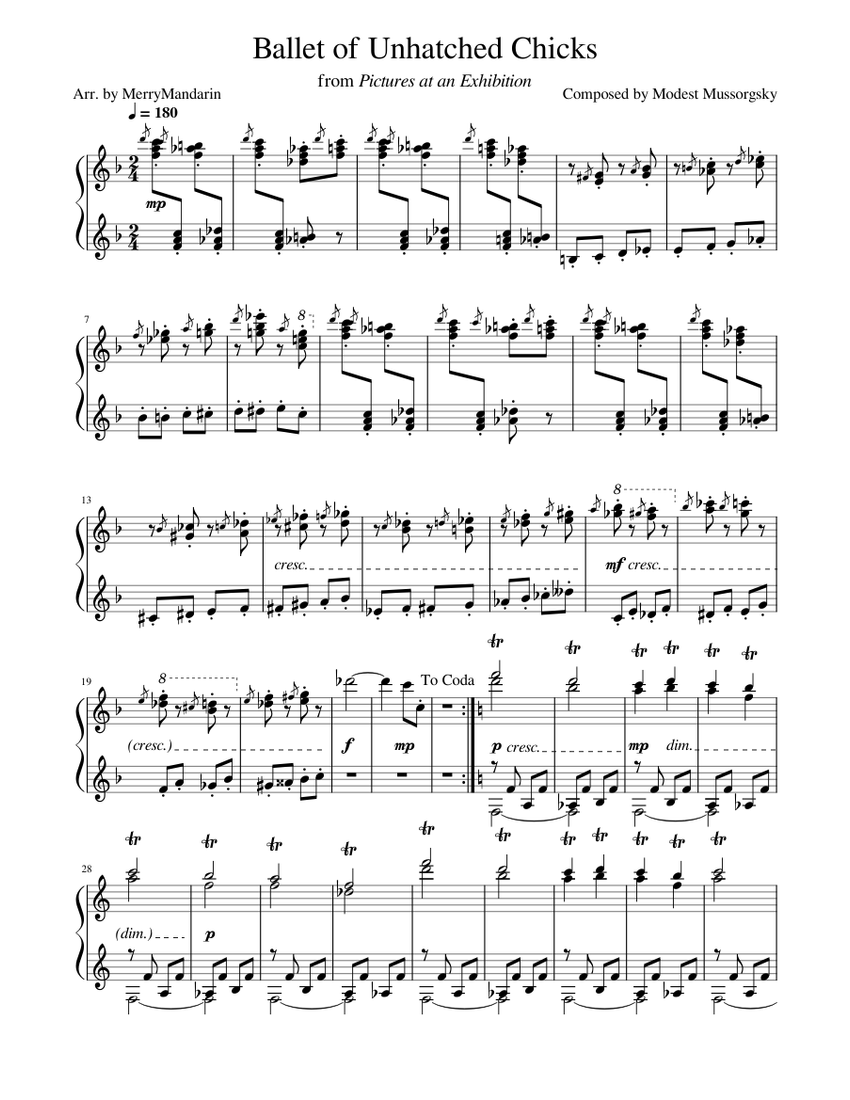 Pictures at an Exhibition – Modest Mussorgsky Ballet of Unhatched ...