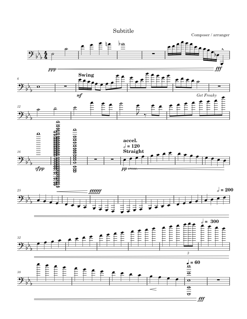 Easy Trombone solo for 6th grade beginning band Sheet Music for ...