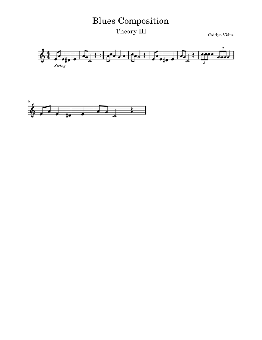 Blues Composition Sheet music for Piano (Solo) Easy | Musescore.com