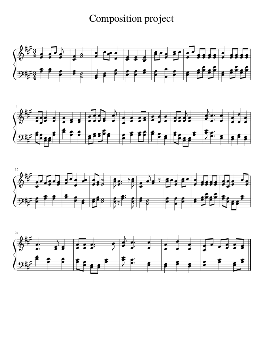 Composition project - piano tutorial