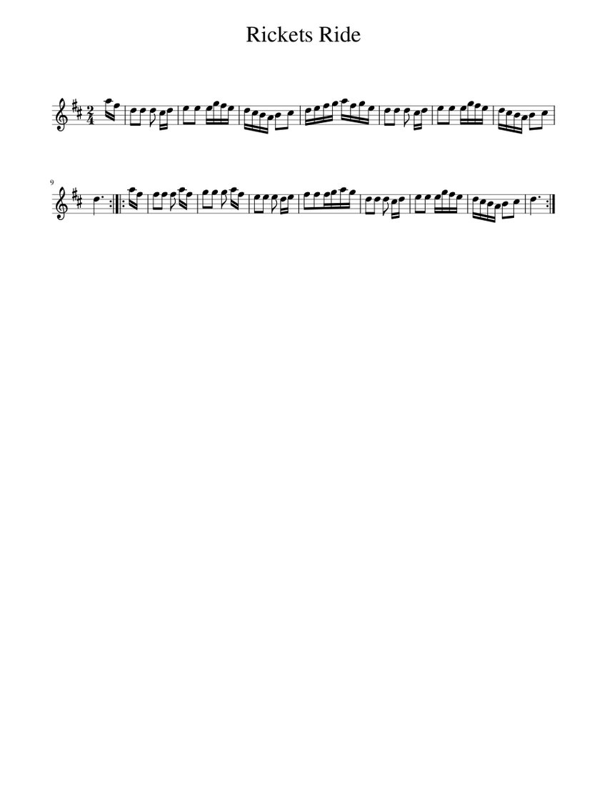 Rickets Ride Sheet music for Piano (Solo) Easy | Musescore.com