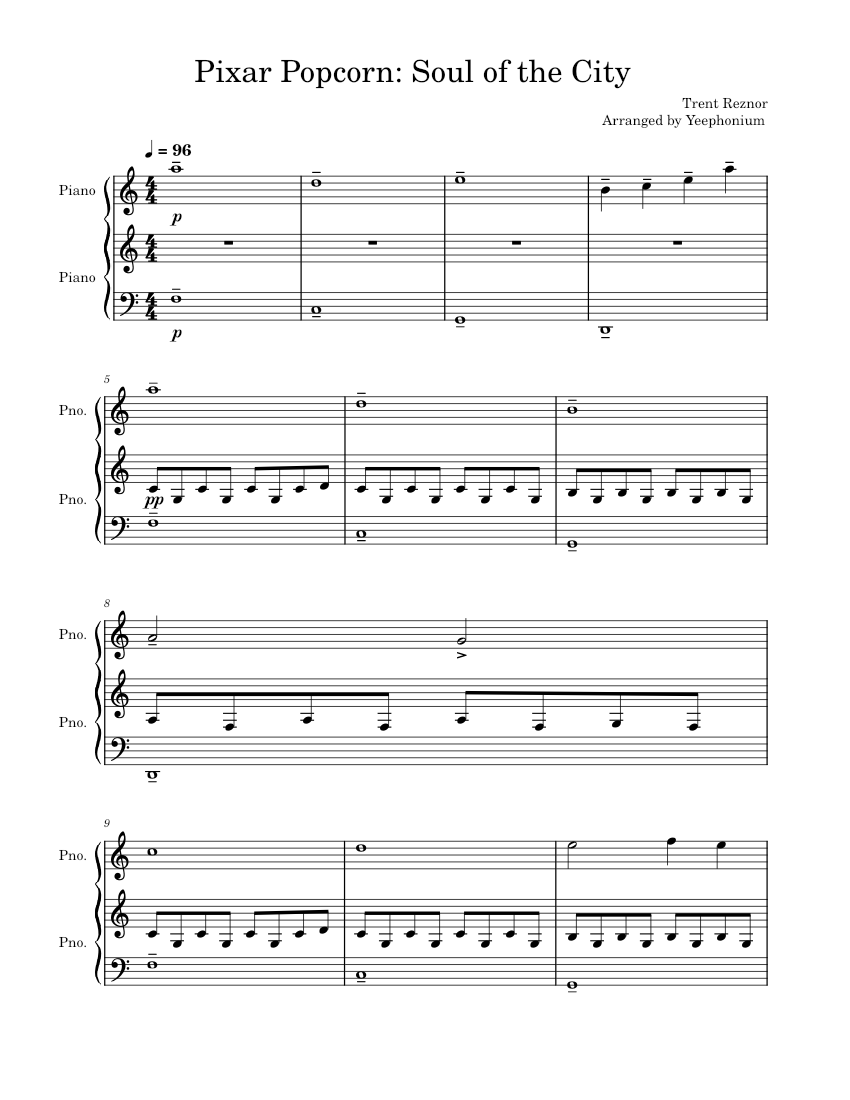 Pixar Popcorn: Soul of the City – Trent Reznor Soul of the City Sheet ...