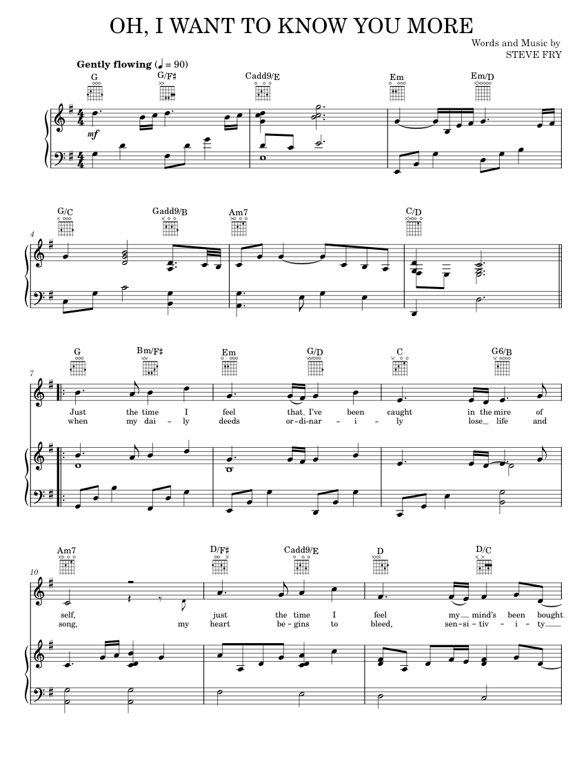Oh I Want To Know You More Sheet Music For Piano Vocals By Steve Green oh-i-want-to-know-you-more-sheet-music-for-piano-vocals-by-steve-green